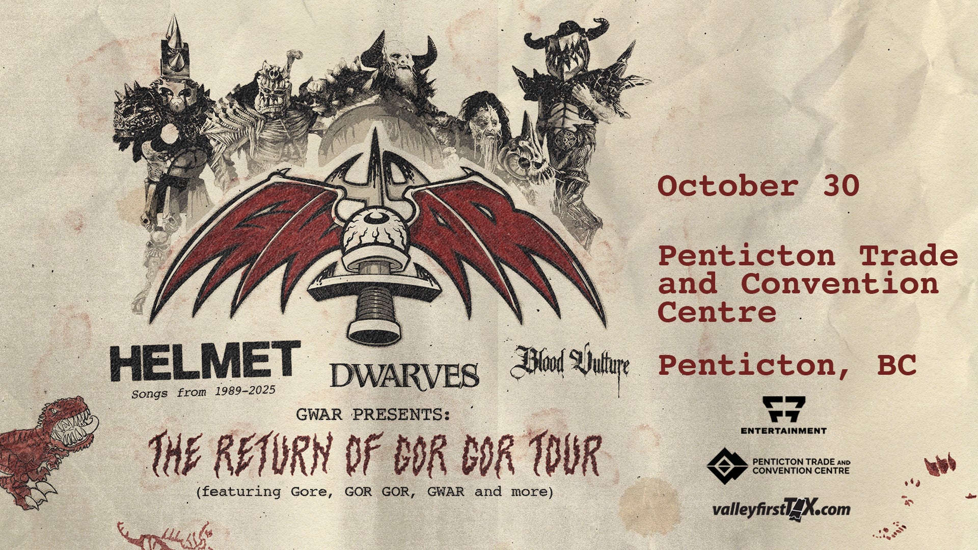 GWAR “The Return of GOR GOR Tour” Presented by F7 Live | Penticton ...